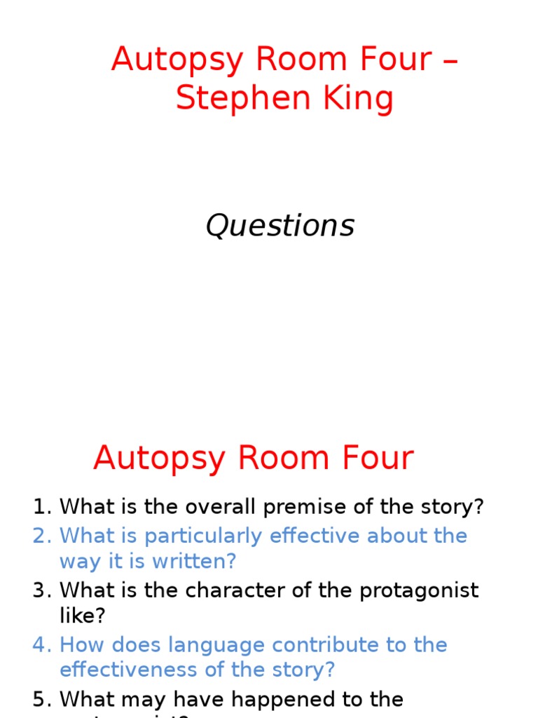 Autopsy Room Four | PDF