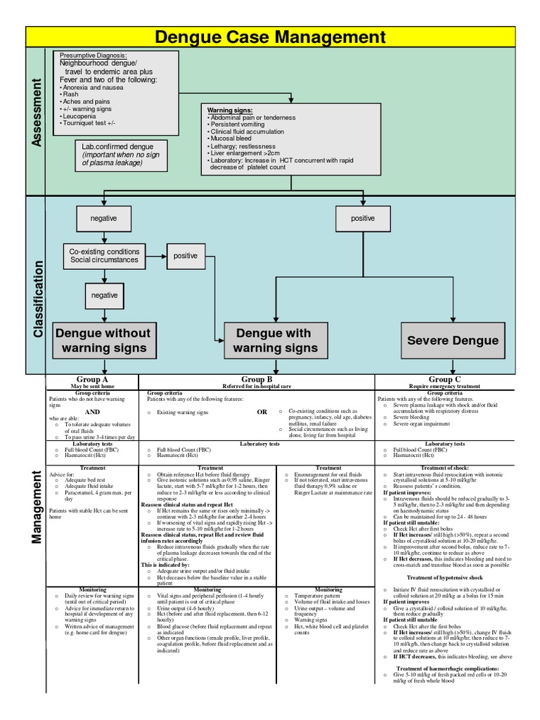WHO Dengue Classification and Case Management-Flyer | PDF | Medical ...