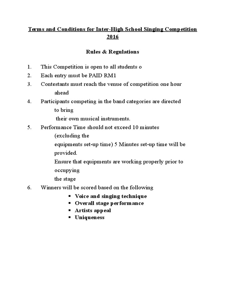 Spelling Bee..Singing Rules | PDF | Spelling | Languages