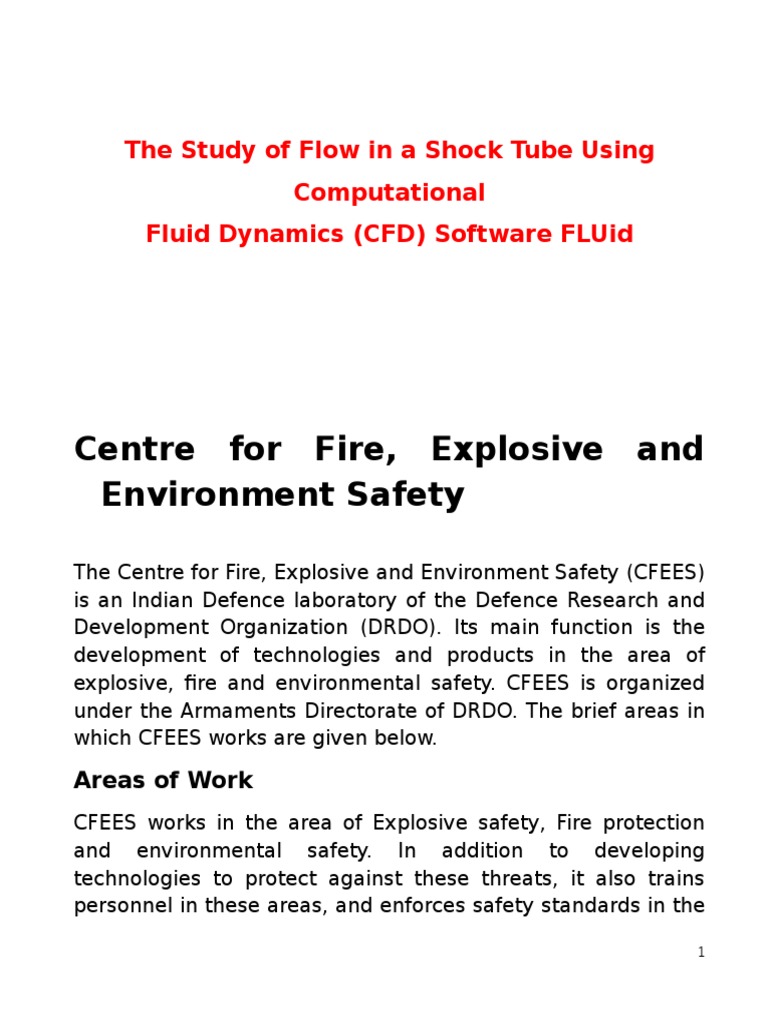 Analysis of Shock Wave Propagation in a Shock Tube Using Computational Fluid Dynamics | PDF ...