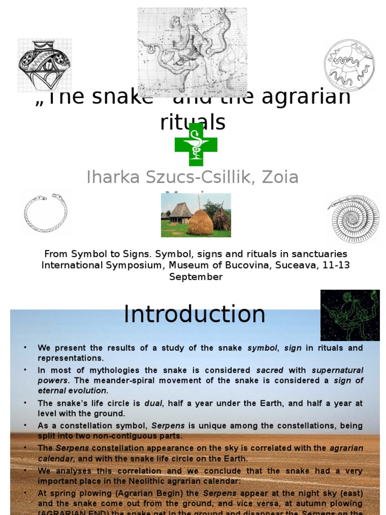 The snake's role in ancient agrarian rituals and symbolism | PDF ...