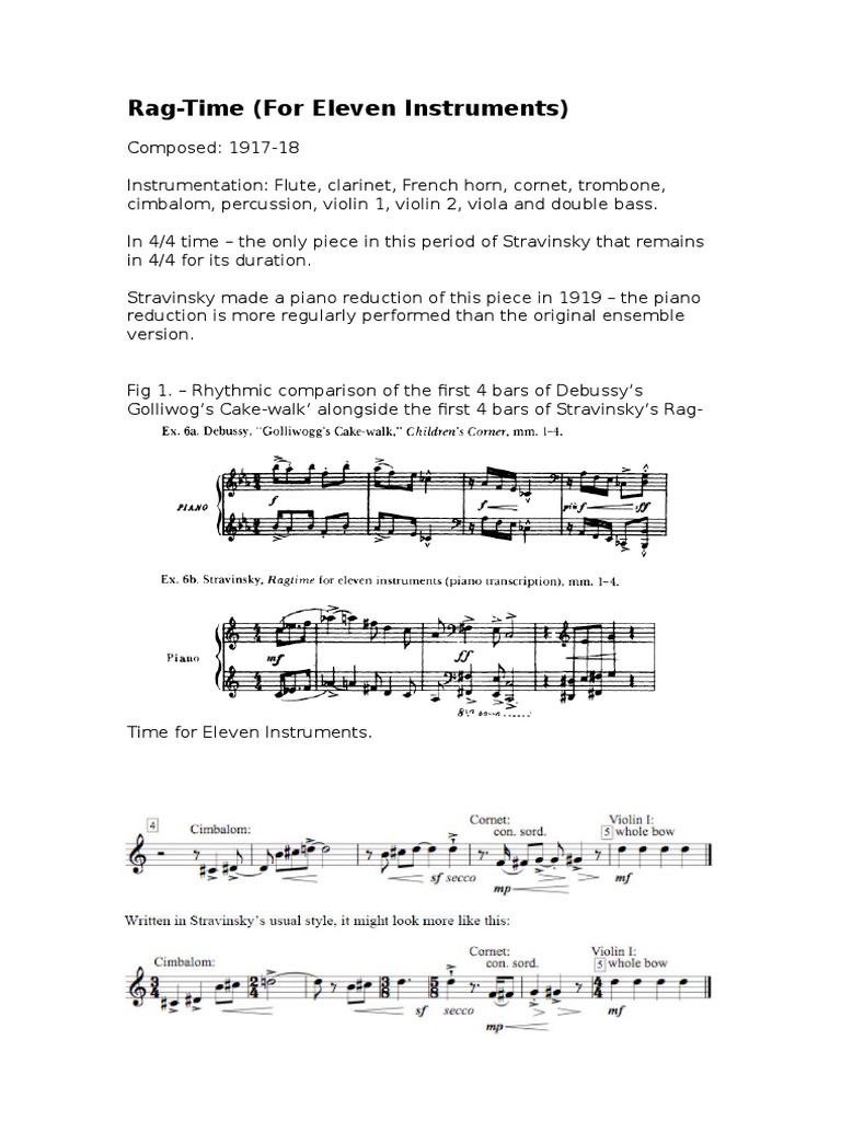 Rag-Time (For Eleven Instruments) | PDF