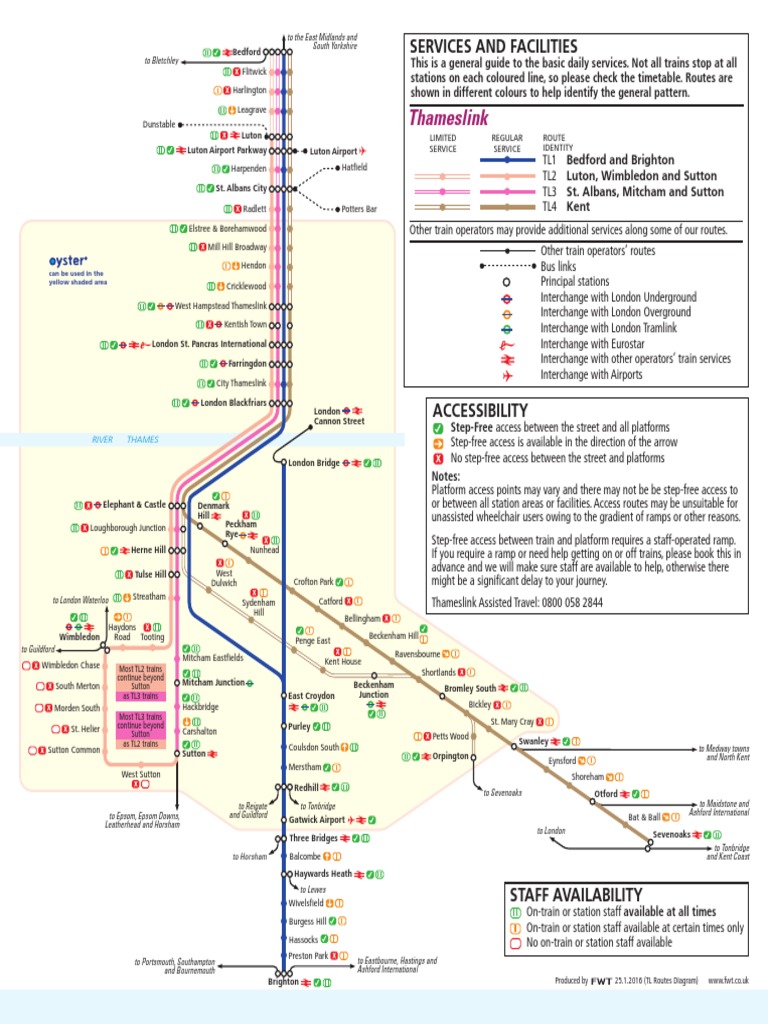 Thameslink Route Map London | Land Transport | Transportation Engineering