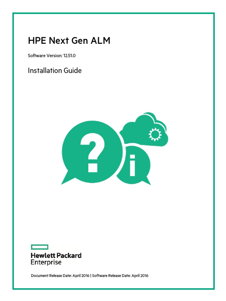 Hpe Next Gen Alm: Installation Guide | PDF | Installation (Computer ...