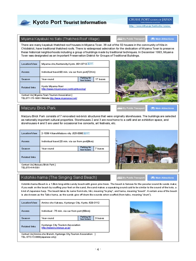 Kyoto Port: Tourist Information | PDF