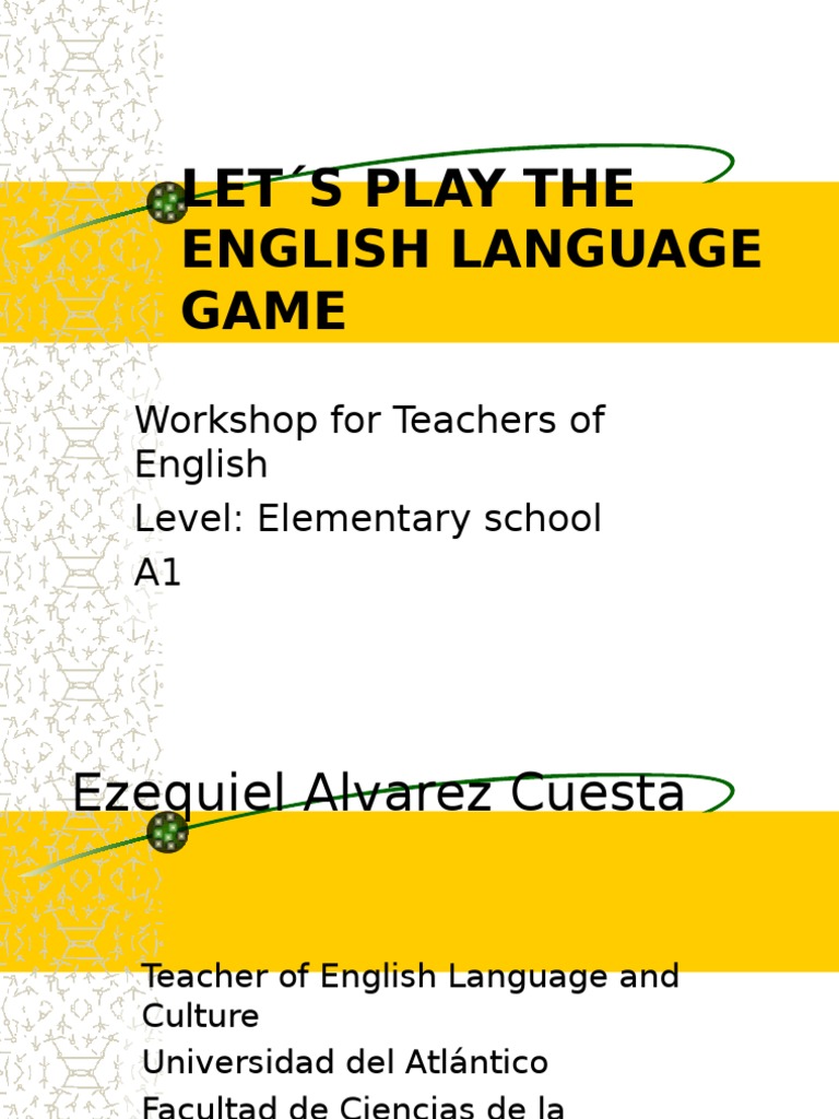 Lets Play The English Language Game | PDF | Reading Comprehension ...