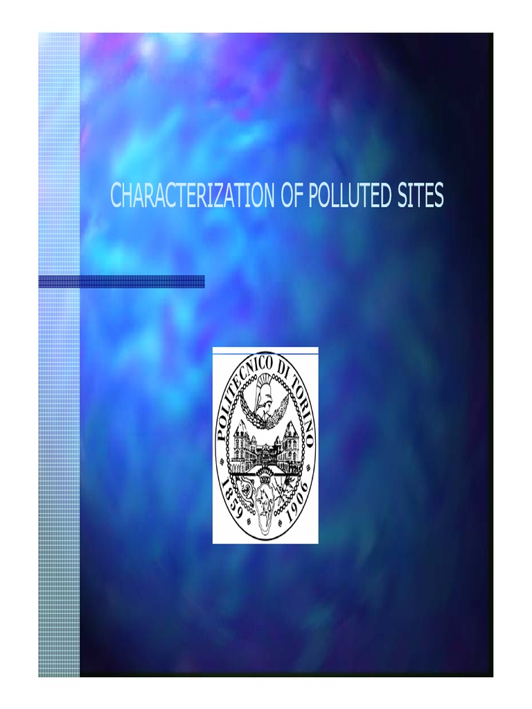 Characterization of Polluted Sites: A Comprehensive Guide to Site ...