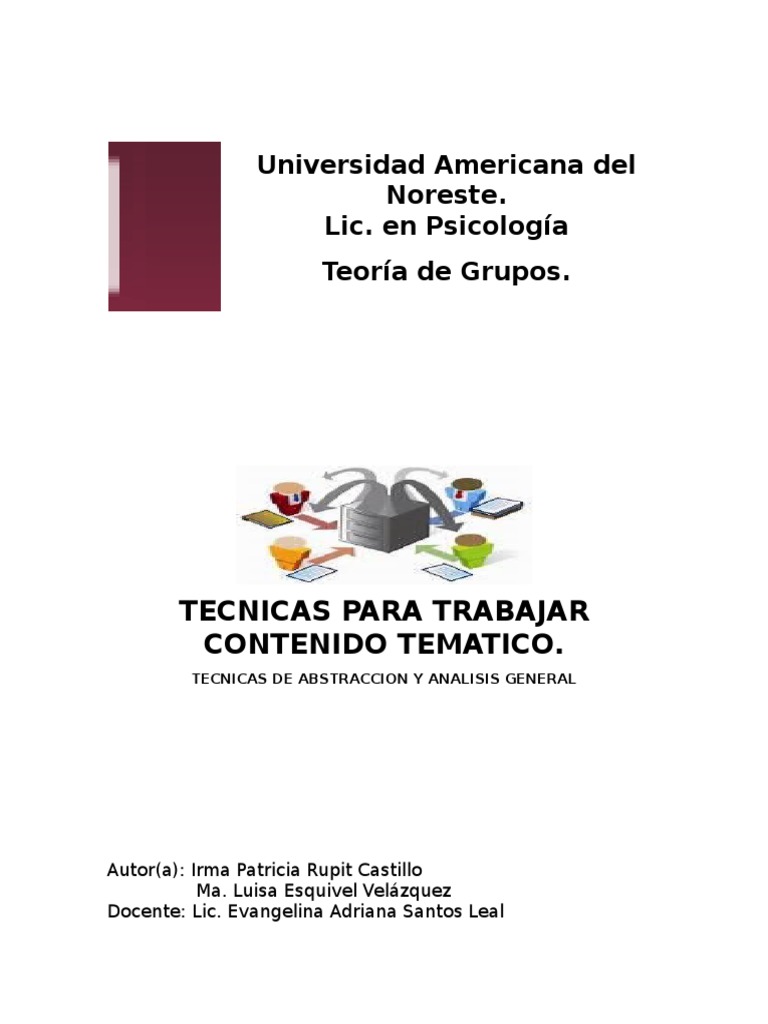 Tecnicas para Trabajar Contenido Tematico | PDF | Lectura (proceso ...
