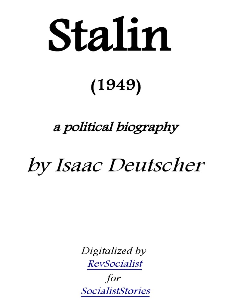 Isaac Deutscher's Stalin Biography | PDF