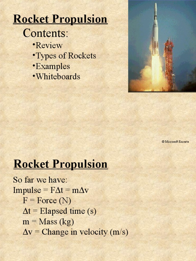 Contents:: Rocket Propulsion | PDF | Rocket | Spacecraft Propulsion