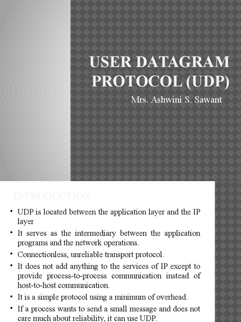 10) User Datagram Protocol (UDP) New | PDF | Port (Computer Networking) | Internet Protocols