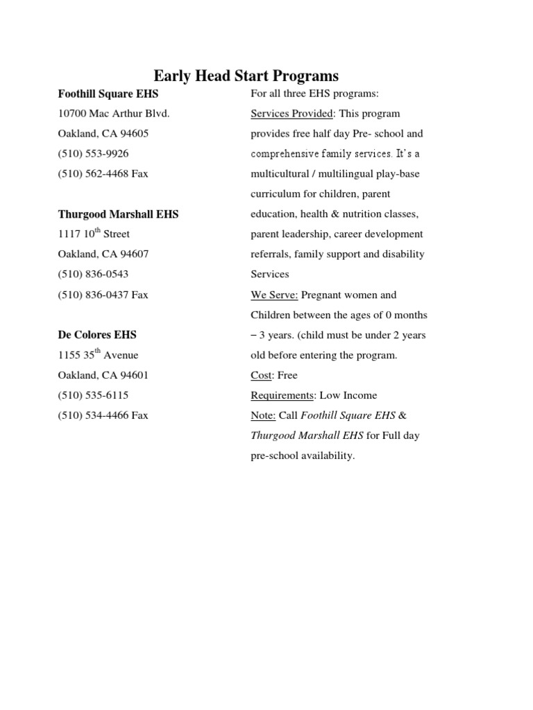 Early Head Start Programs 9 | PDF | Youth | Childhood