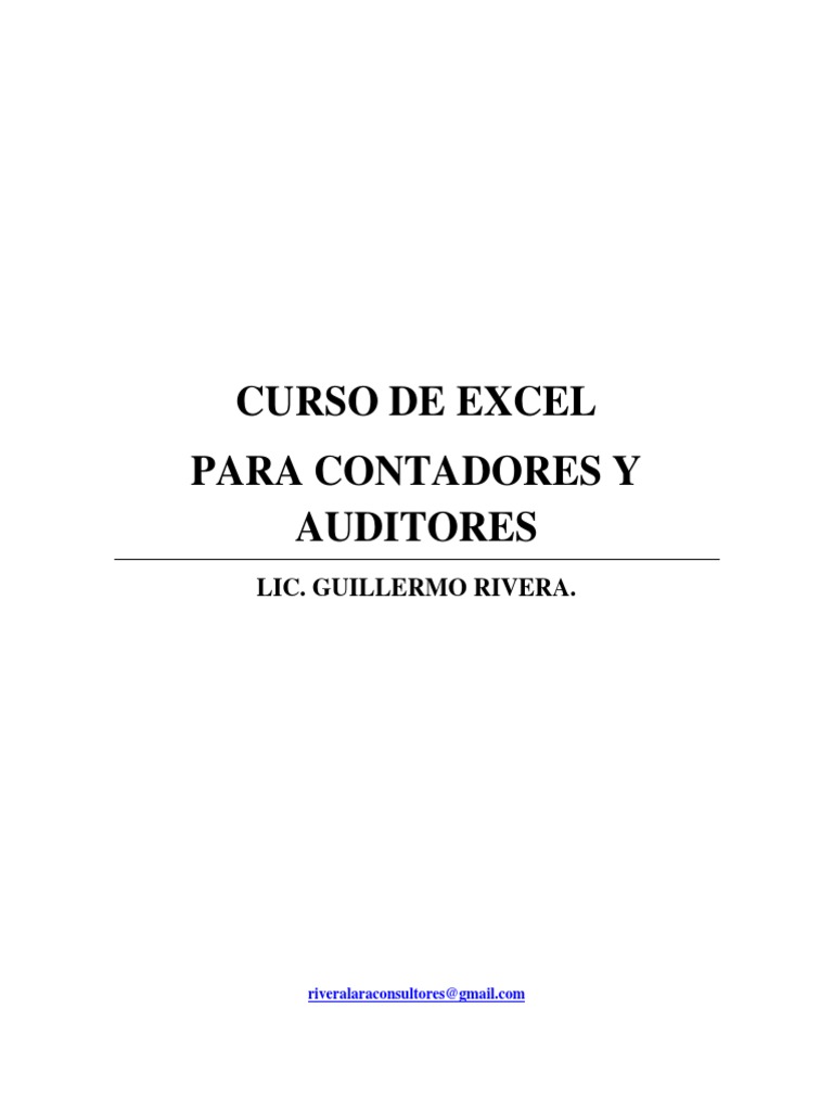 Excel para Contadores y Auditores | PDF | Bases de datos | Microsoft Excel