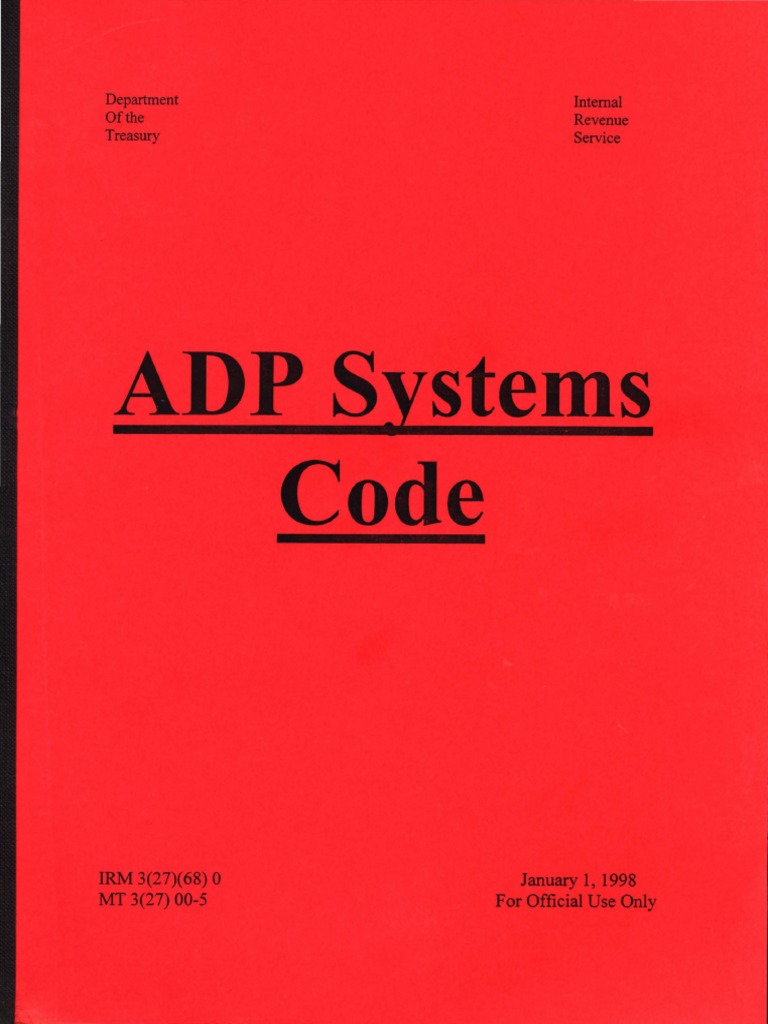 ADP Systems Code, Form #09.025 | PDF | Social Security Number | Irs Tax ...