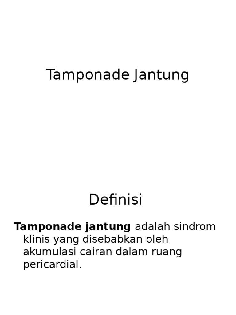 Tamponade Jantung | PDF