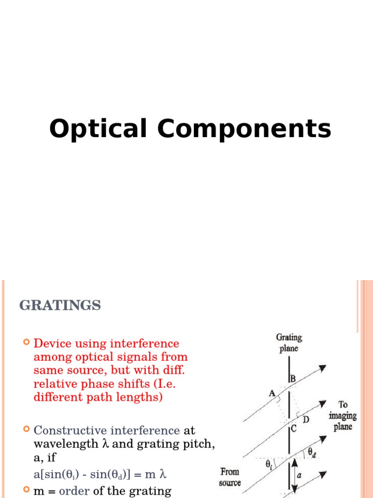 Overview of Optical Components | PDF | Optical Fiber | Optics