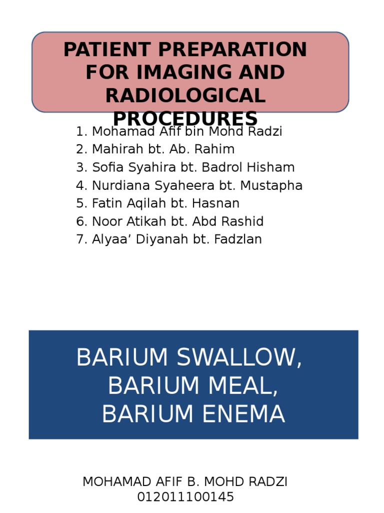 Patient Preparation For Radiological Procedure | PDF | Angiography ...