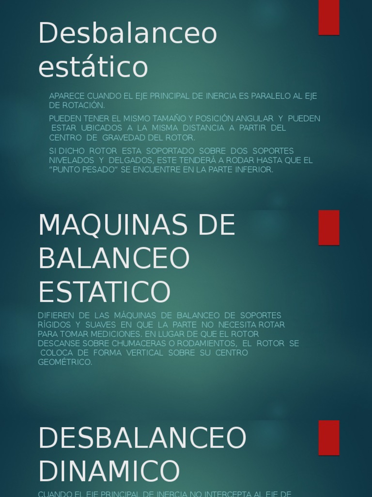 Desbalanceo Estático y Dinámico en Rotores | PDF