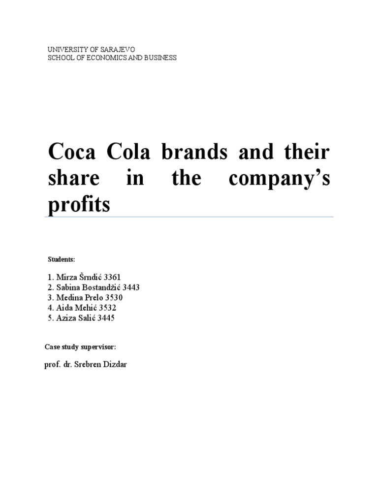 Case Study 2 | PDF | The Coca Cola Company | Coca Cola