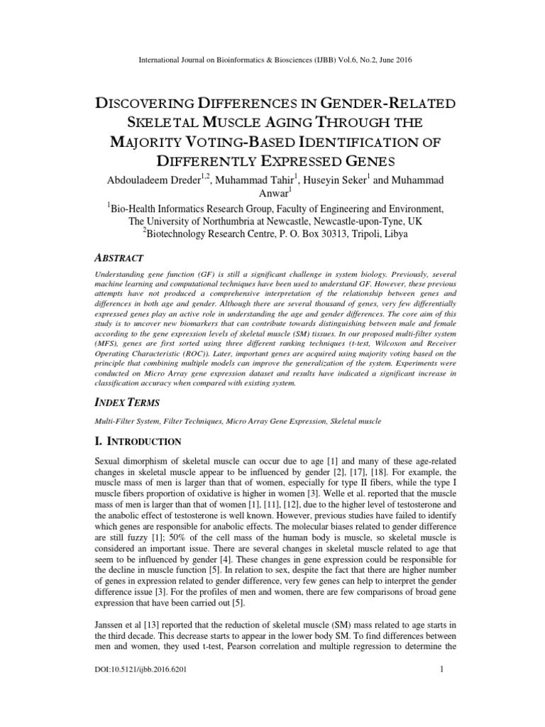 Discovering Differences in Gender-Related Skeletal Muscle Aging Through ...