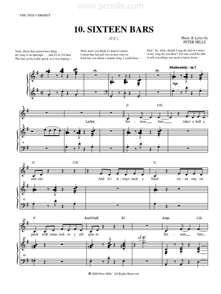 Sixteen Bars Song | PDF