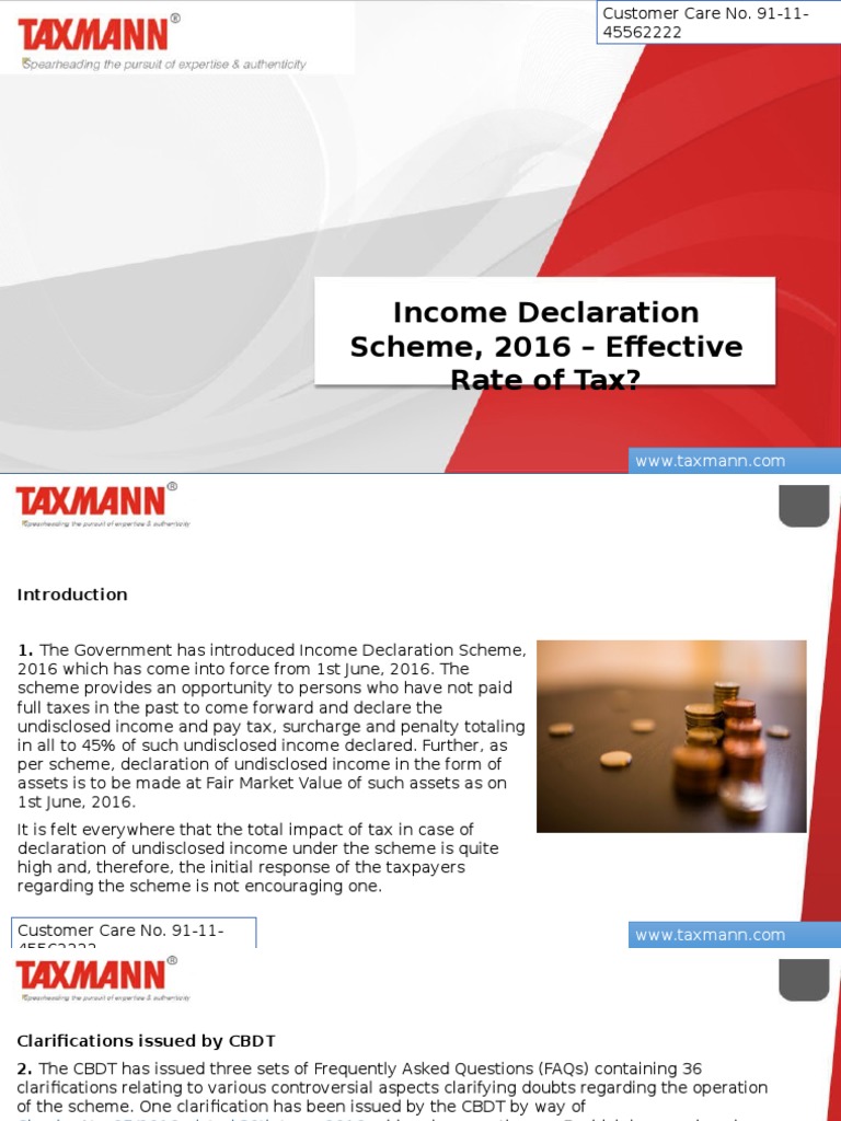 Income Declaration Scheme Insights | PDF | Taxes | Payments