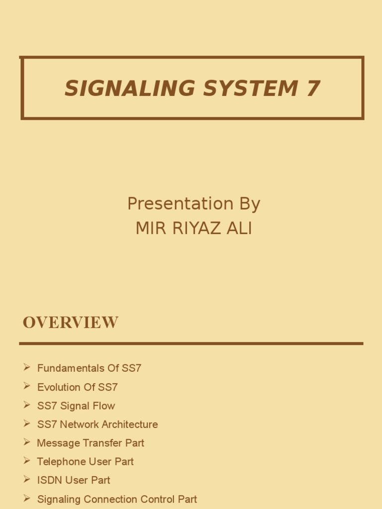 SS7 Signaling System | PDF | Osi Model | Communications Protocols