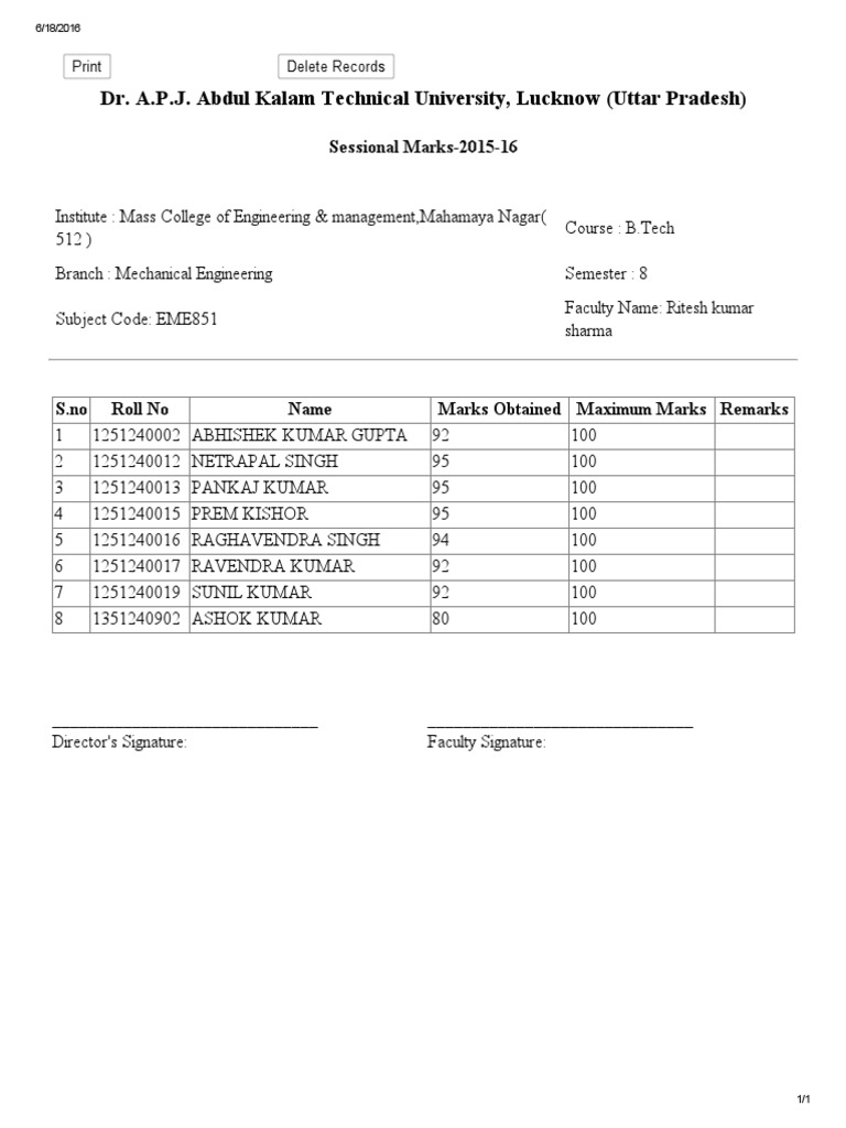 Dr. A.P.J. Abdul Kalam Technical University, Lucknow (Uttar Pradesh) | PDF