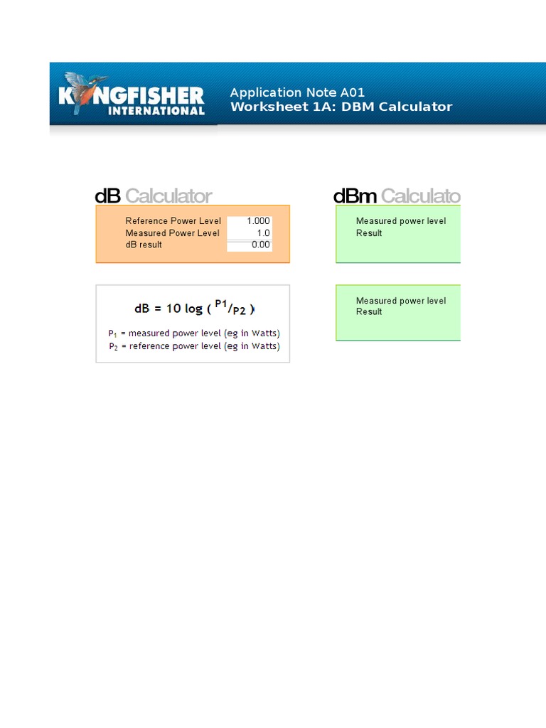 Worksheet 1A: DBM Calculator | PDF