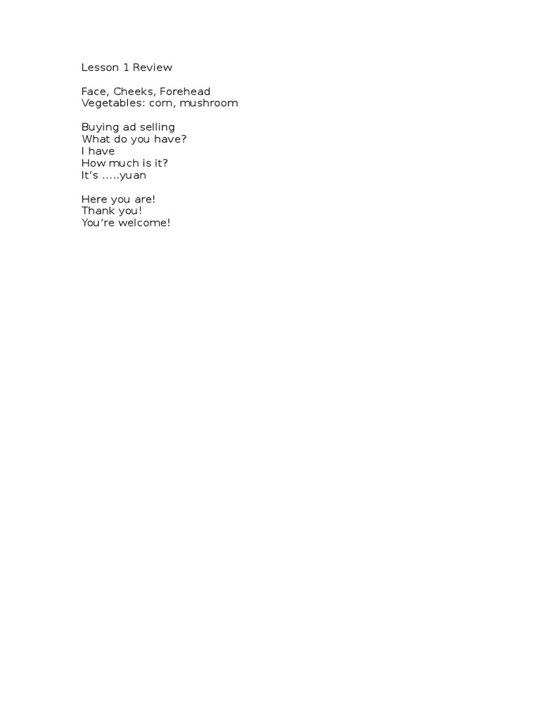 Lesson 1 Review | PDF