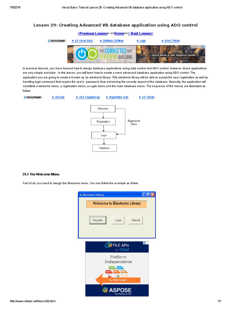 Visual Basic Tutorial Lesson 29 Creating Advanced Vb Database Application Using Ado Control
