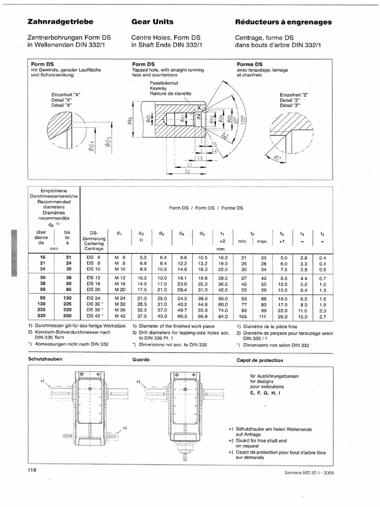 DIN 332-DS Centre Holes | PDF
