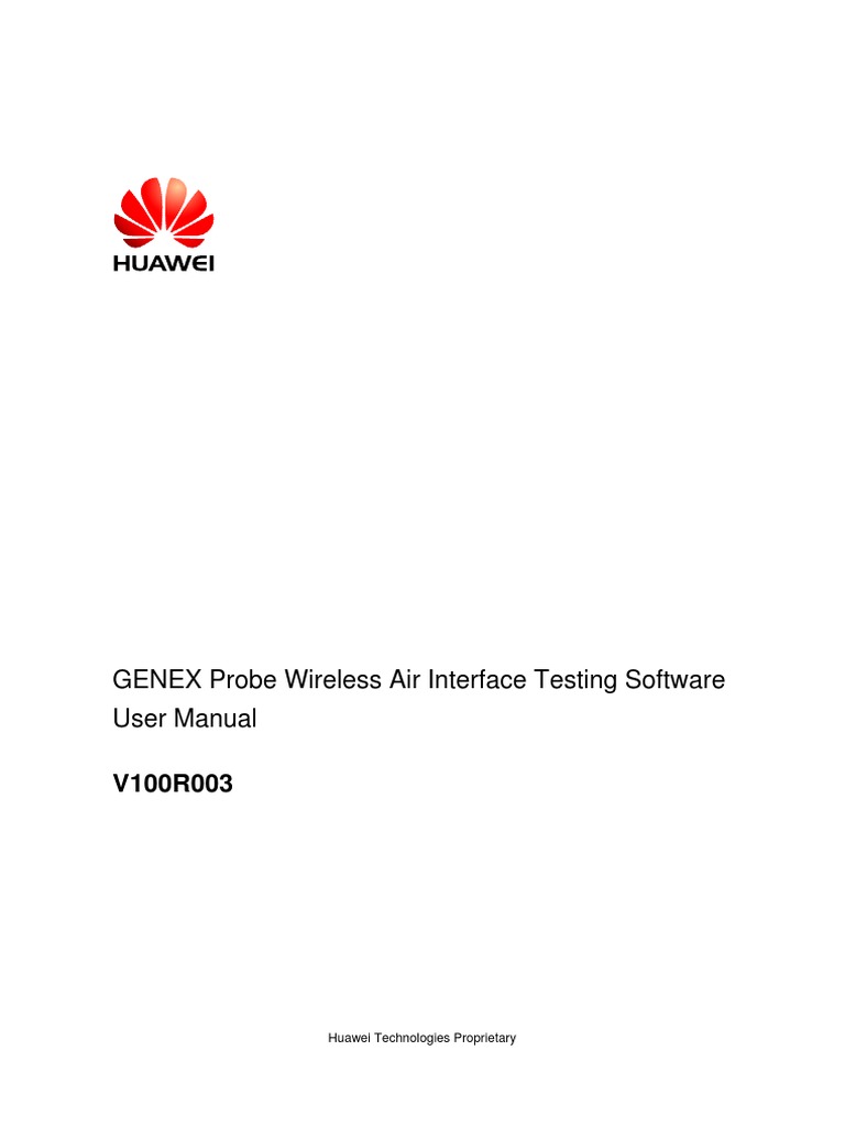 @GENEX Probe Wireless Air Interface Testing Software User Manual PDF | PDF