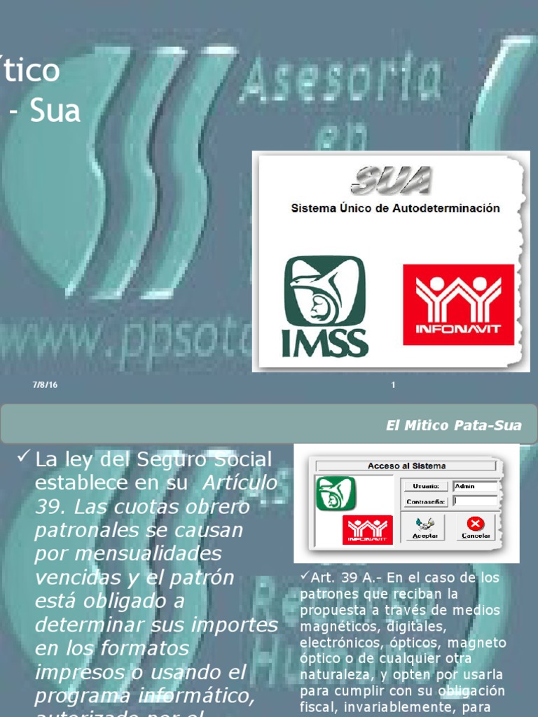 Fundamentos Del #SUA Imss | PDF
