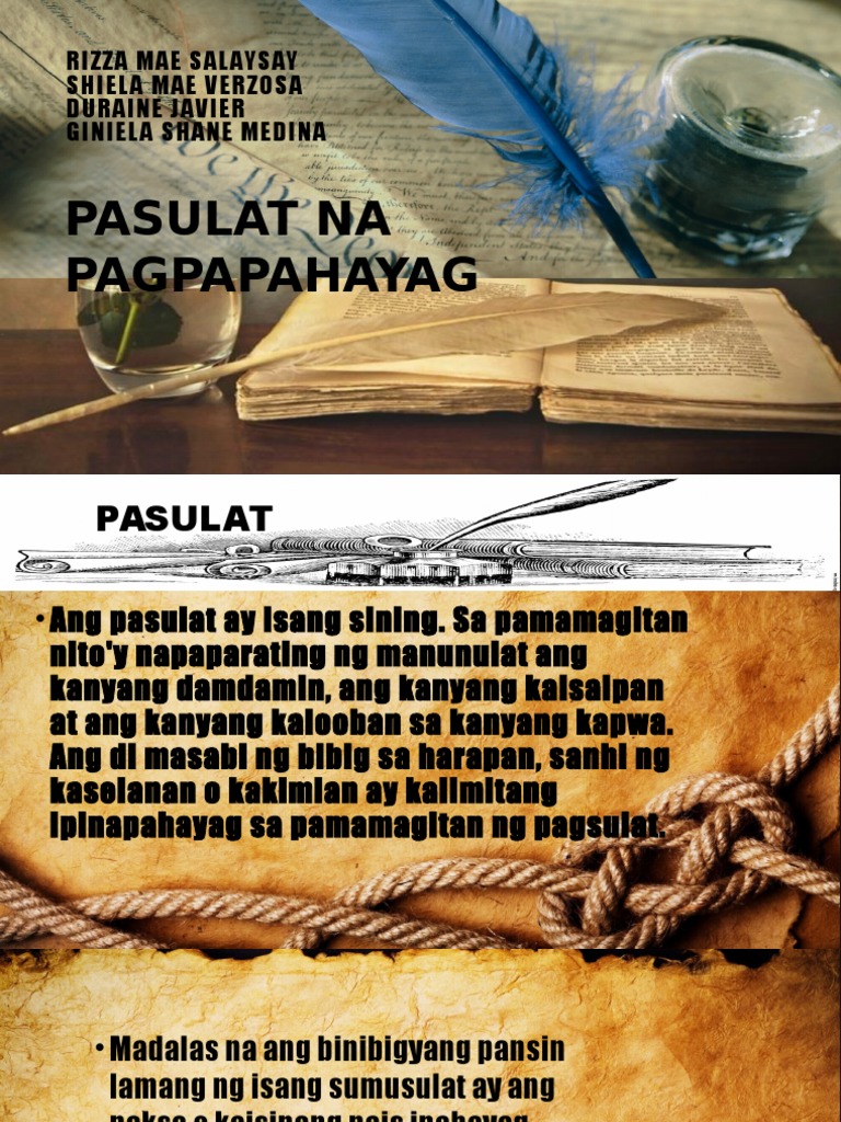 Pasulat Na Pagpapahayag | PDF