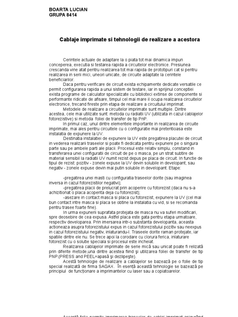 Cablaje Imprimate | PDF