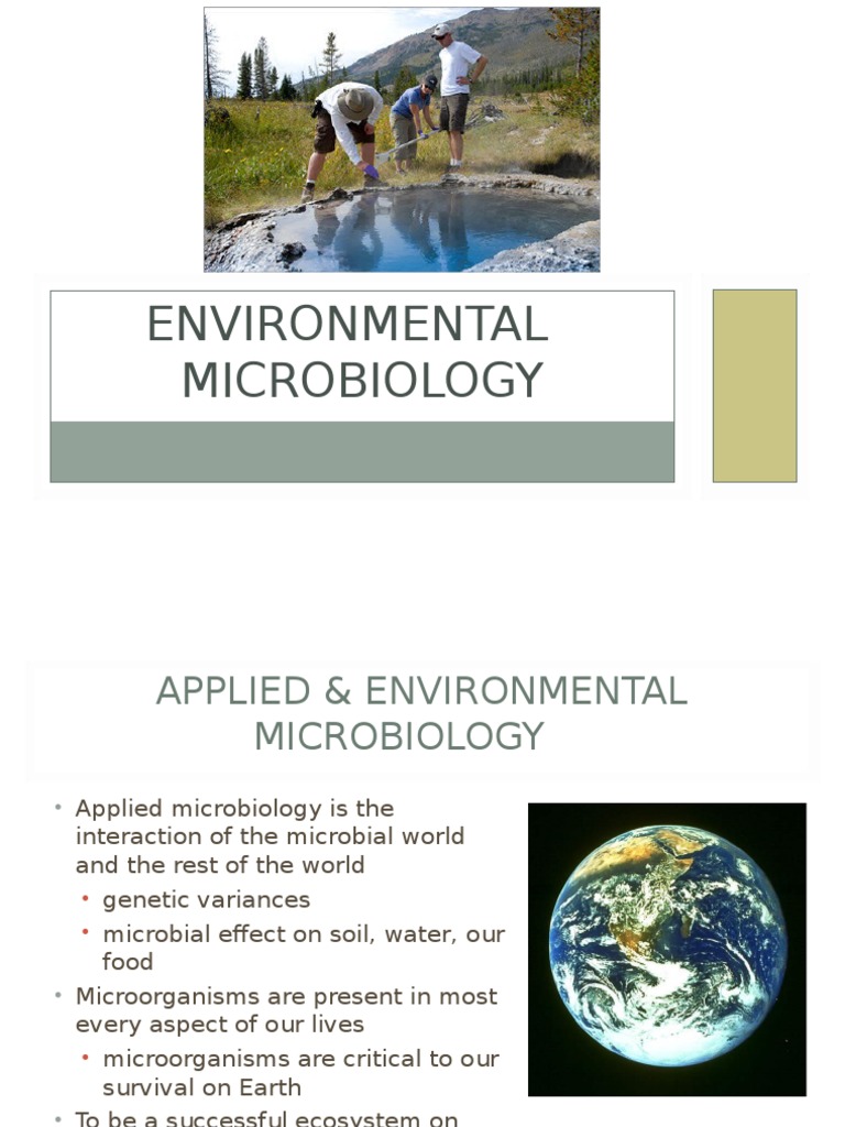 Chapter 1 - Introduction to Environmental Microbiology | Microorganism ...