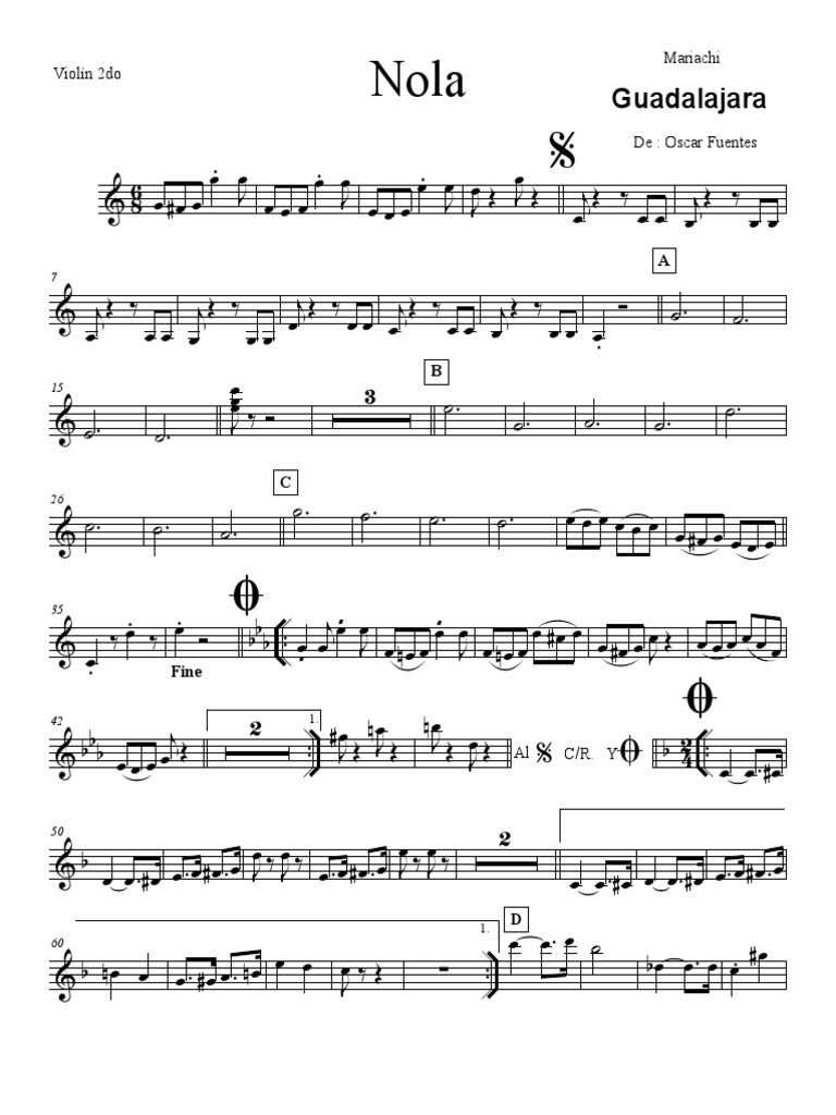 Guadalajara: Violín 2do Mariachi | PDF