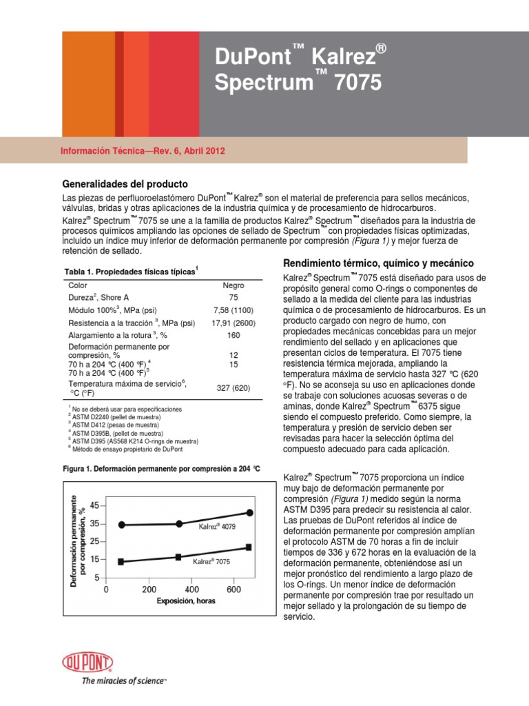 Kalrez Spectrum 7075 - Spanish | PDF | Marca comercial | Química