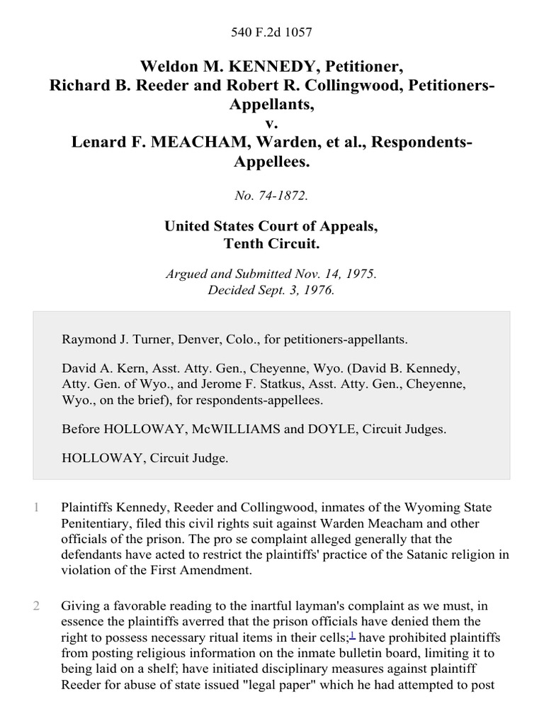Weldon M. Kennedy, Richard B. Reeder and Robert R. Collingwood v ...