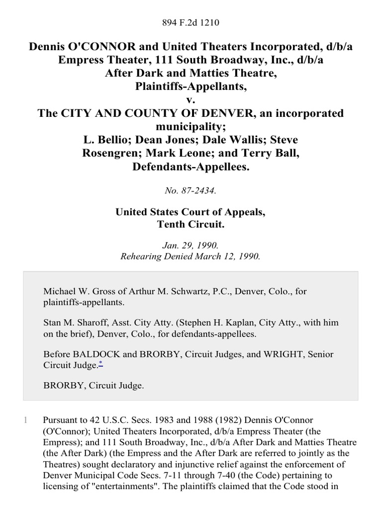 United States Court of Appeals, Tenth Circuit | PDF | Prior Restraint ...