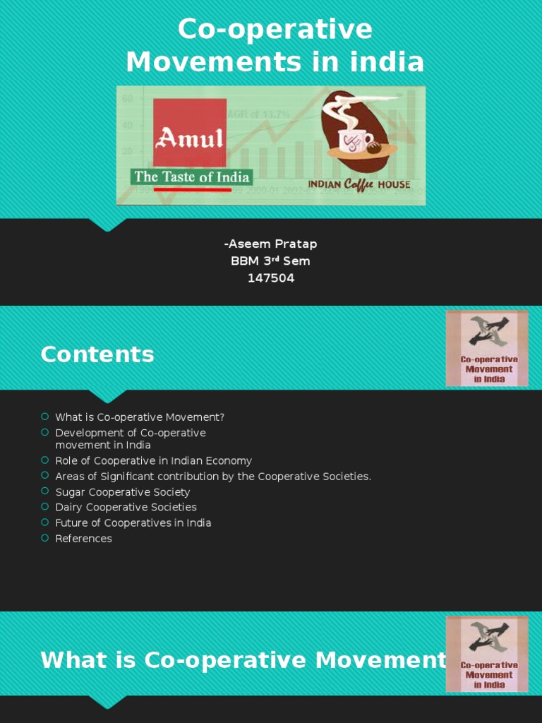 Cooperative Movements in India. | PDF | Cooperative | Economy Of India