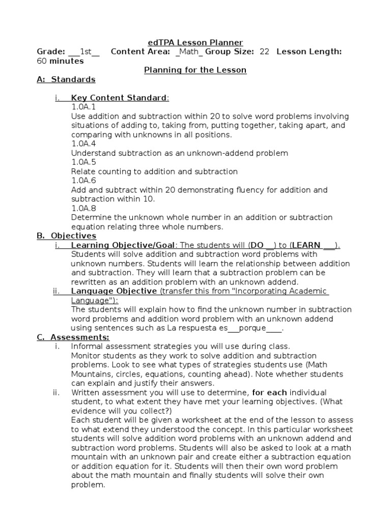 Lesson 2 Edtpa | PDF | Discourse | Educational Assessment