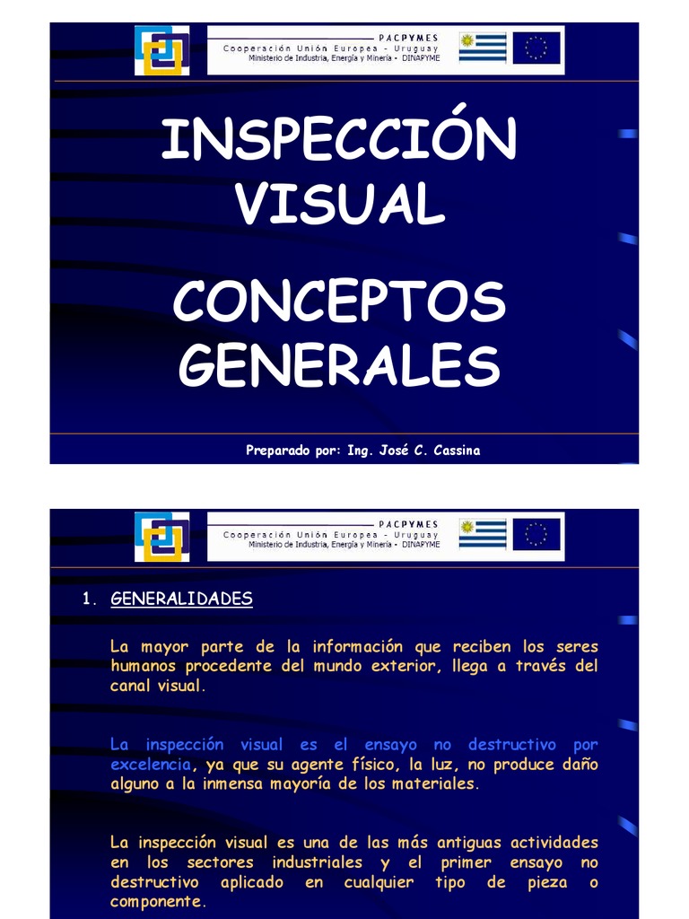 Inspección Visual en Soldadura: Conceptos Clave | PDF | Percepción ...