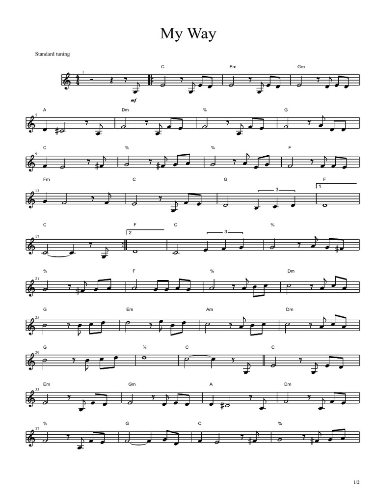 My Way Acorde y Melodía