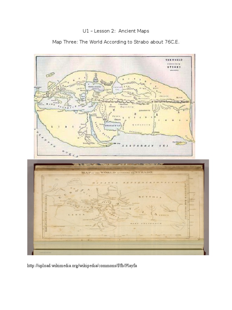 U1 - Lesson 2: Ancient Maps Map Three: The World According To Strabo ...