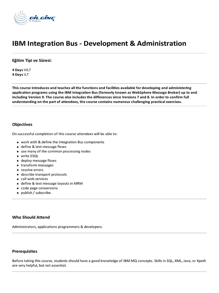 IBM Integration Bus - Development & Administration | PDF | Databases | Software Development