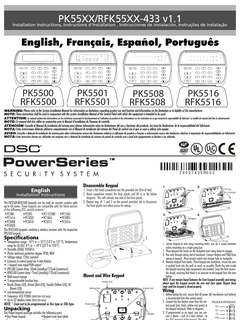 PK5508 LED v1.1 Installation Manual | PDF | Electromagnetic ...