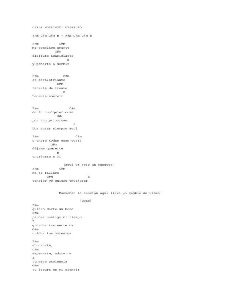 Disfruto Carla Morrison | PDF
