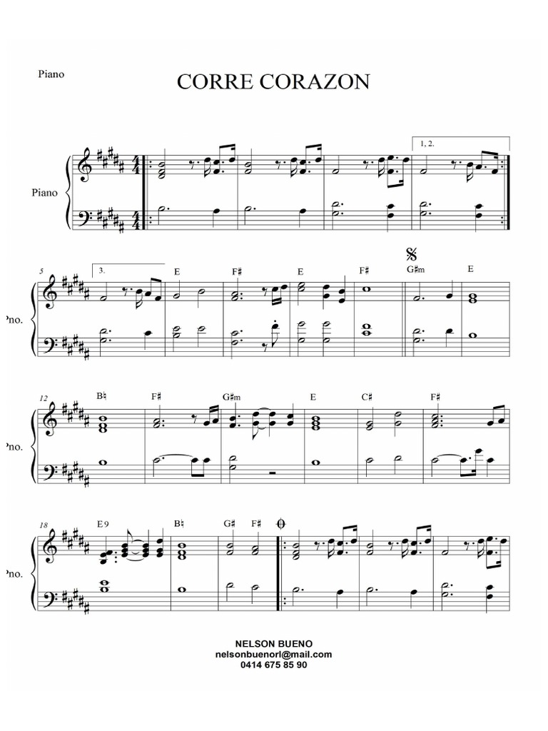 Corre, Corre Corazón - Jesse y Joy | PDF